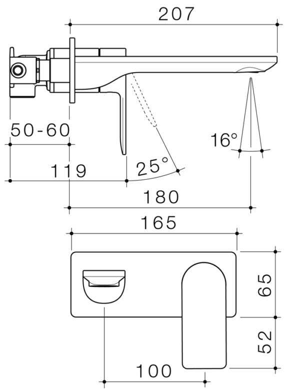 Buy Urbane II Wash Basin/Bath Mixer Rectangle Cover Plate 180mm Online ...